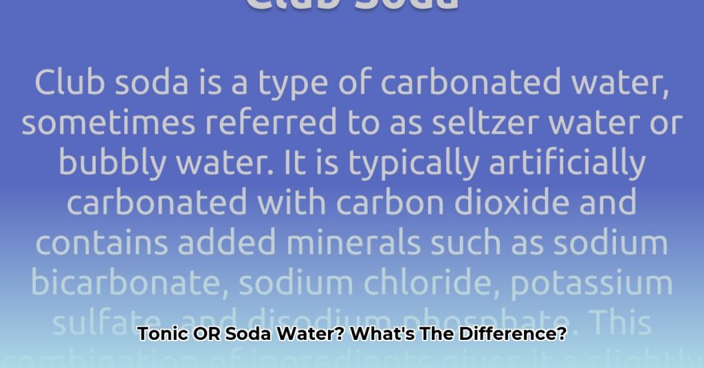 Tonic Water vs. Soda Water: What's the Difference? - Chaztin